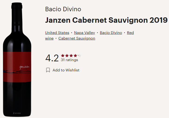 » Janzen 2019 Cabernet Sauvignon