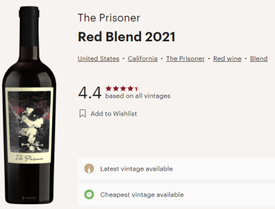 » The Prisoner Wine Company 2021 Red Blend