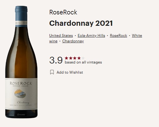 » Domaine Drouhin 2021 RoseRock Chardonnay