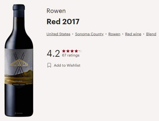 » Rowen 2017 Red Blend
