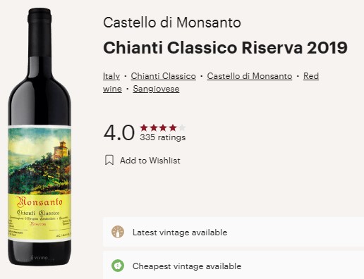 » Castello di Monsanto 2029 Chianti Classico Riserva