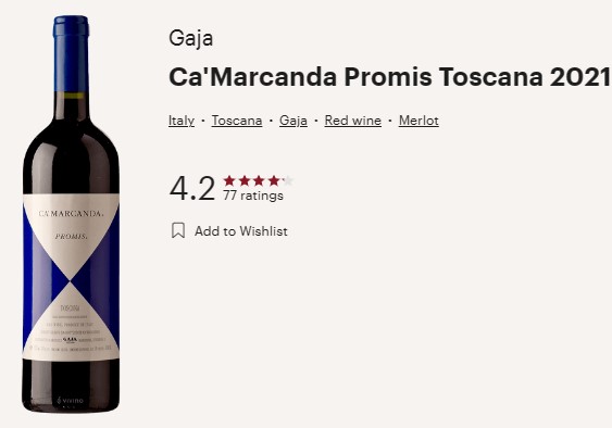 » Gaja Ca’Marcanda 2021 Promis Toscana IGT